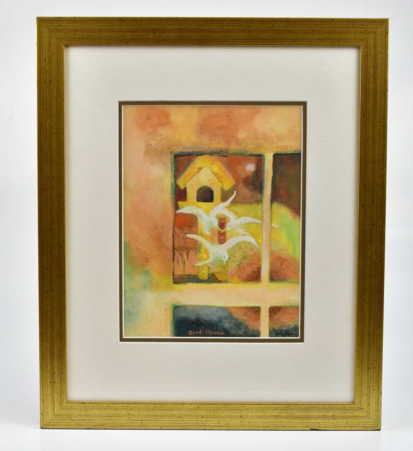 Lot 152 - KAREN WISE; watercolour, 'Bird House',