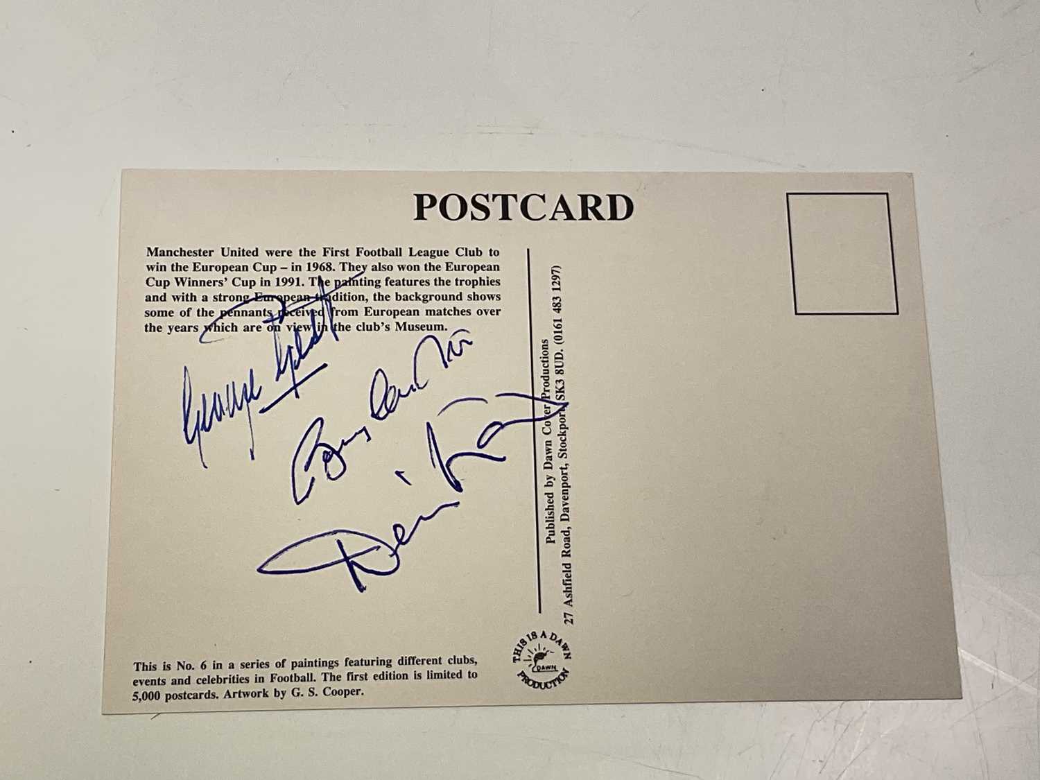 Lot 2354 - MANCHESTER UNITED; a postcard bearing the