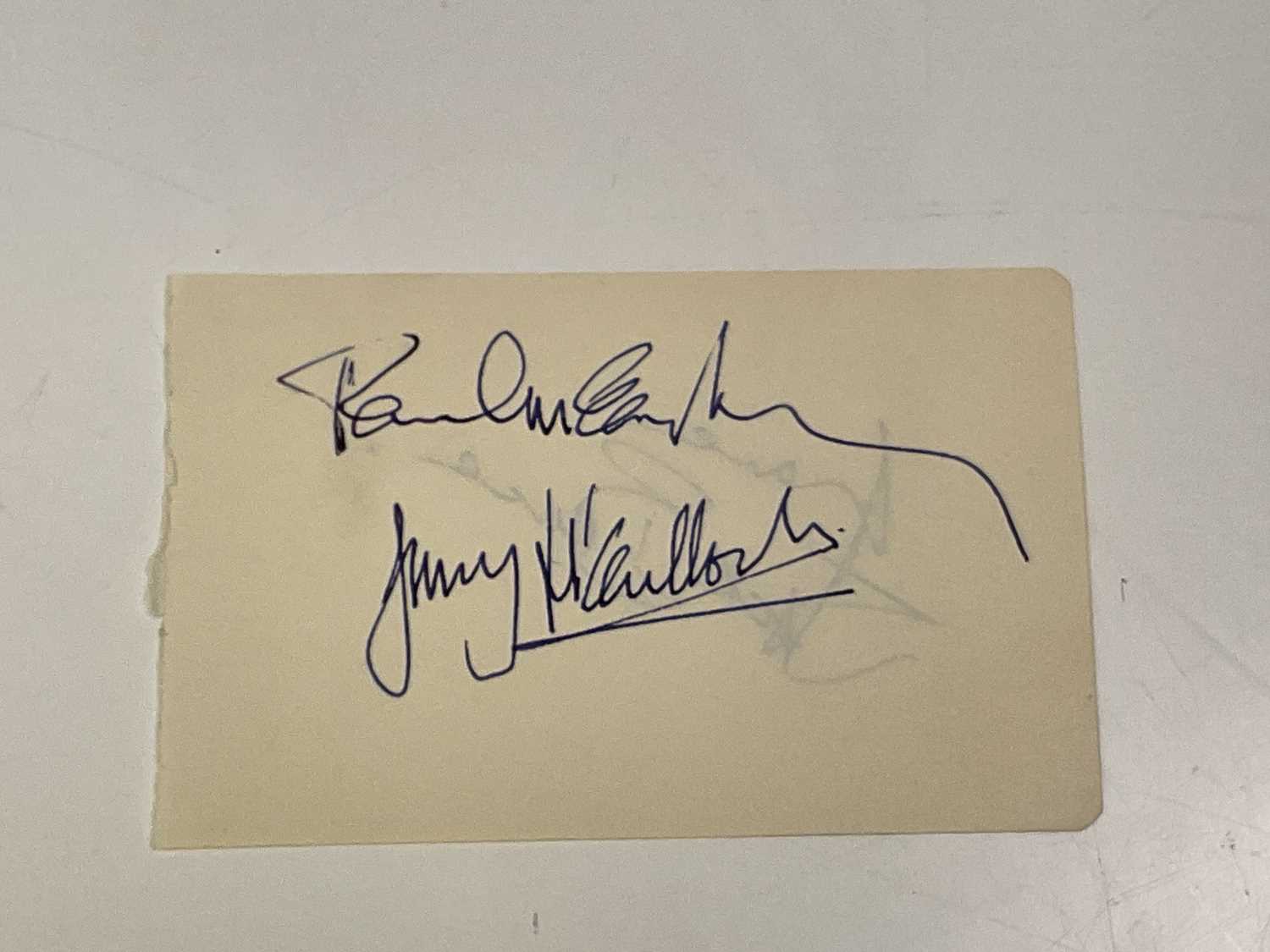 Lot 2084 - WINGS; a page from an autograph book with