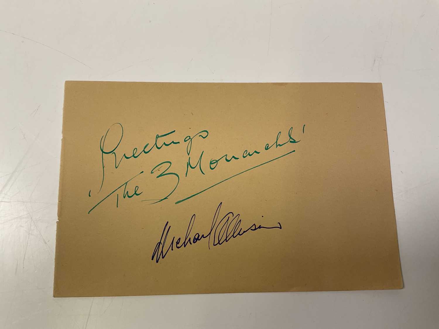 Lot 2181 - DONALD PEERS; a page from an autograph book