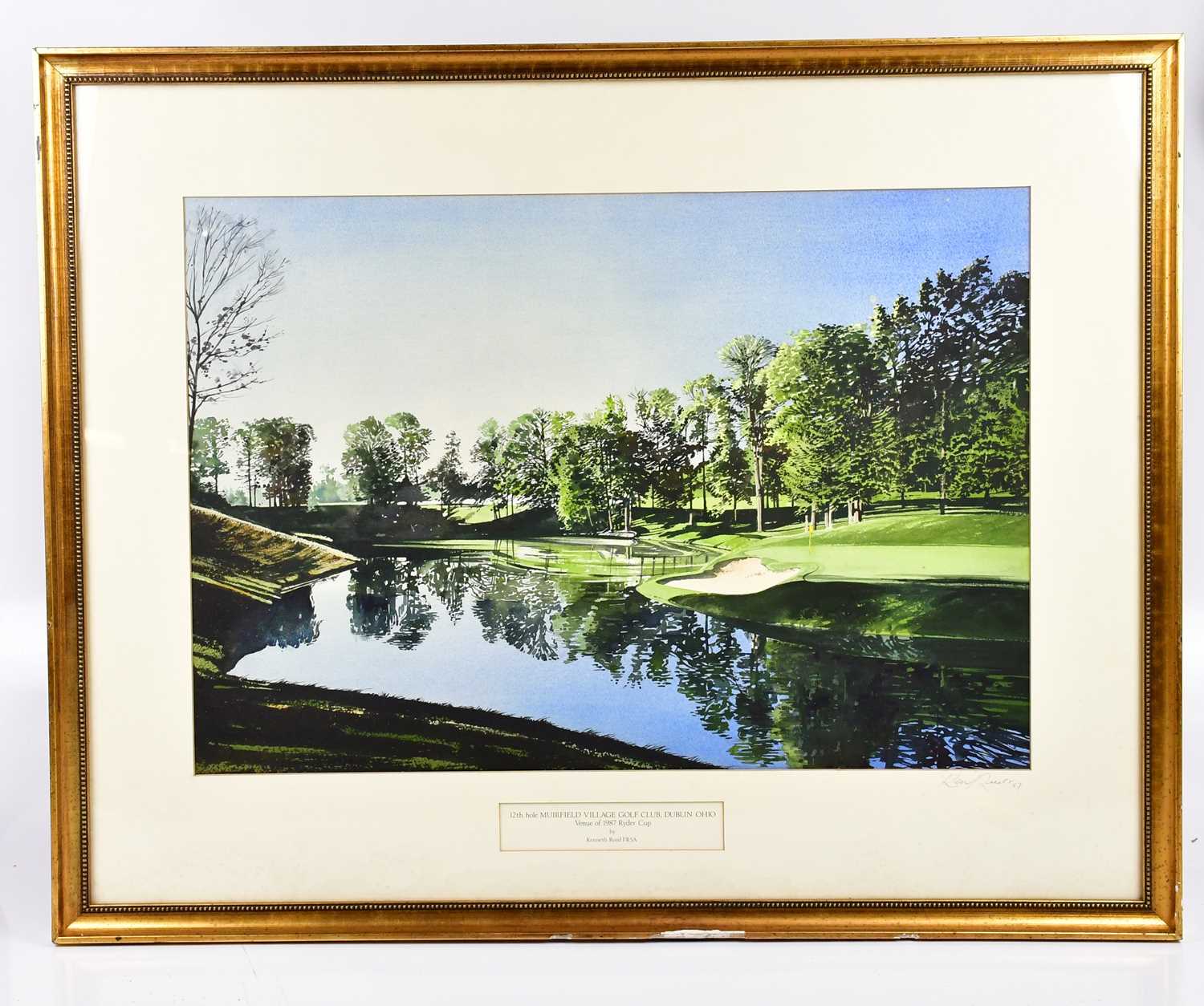 Lot 1542 - KENNETH REED FRSA; watercolour, '12th Hole