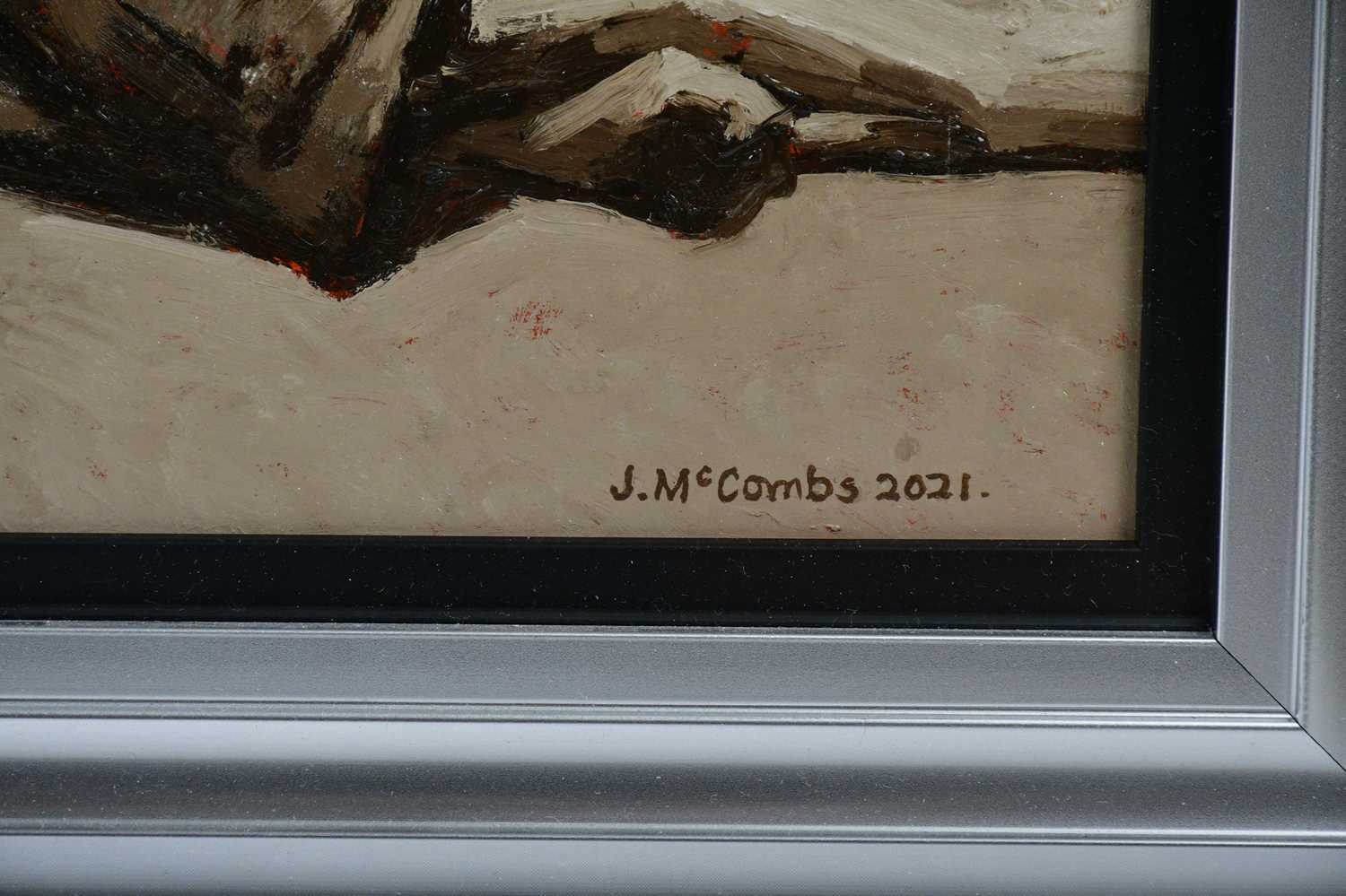 Lot 189 - JOHN MCCOMBS (born 1943); oil on board,