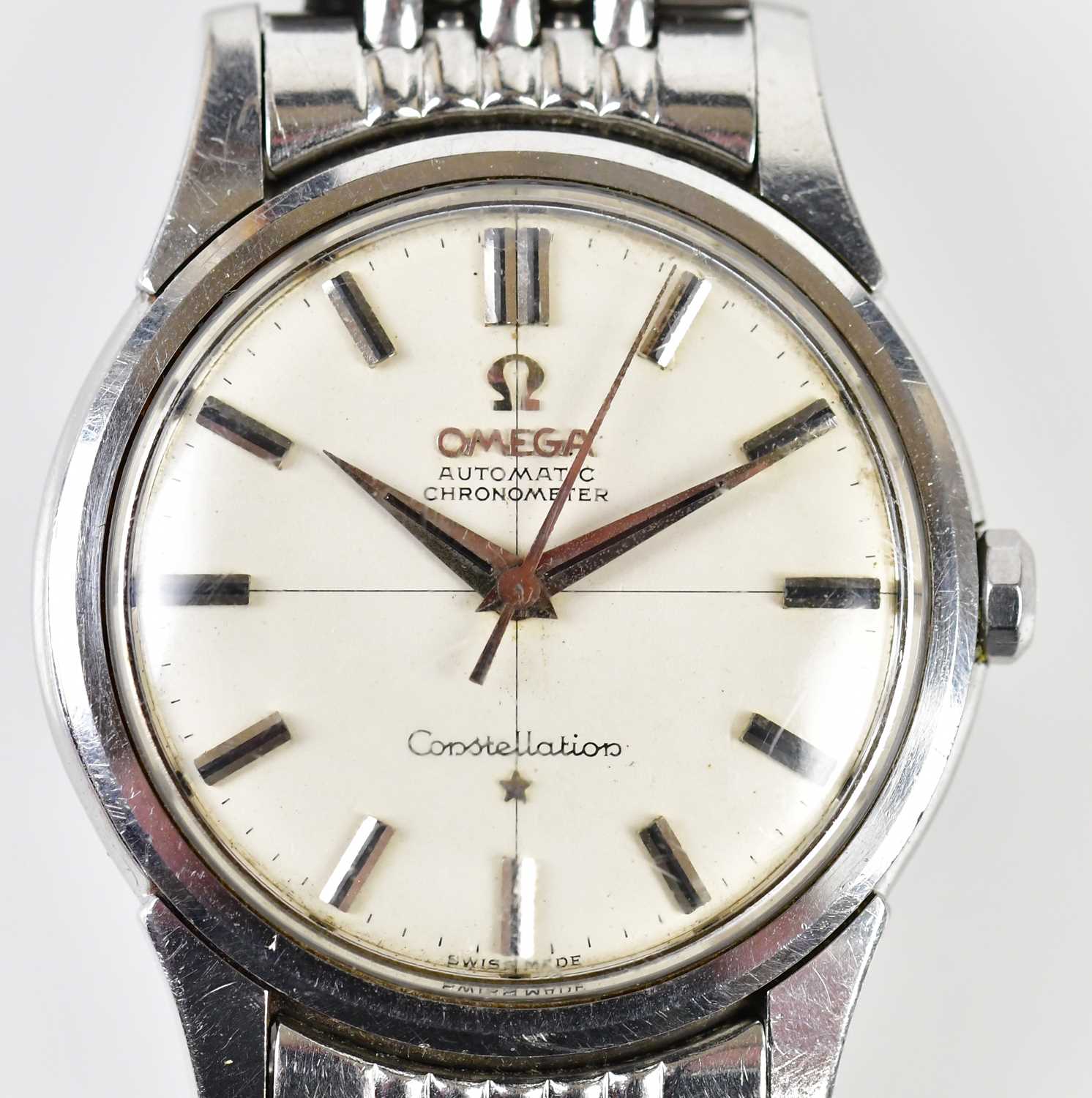 Lot 2904 - OMEGA; a gentleman's stainless steel