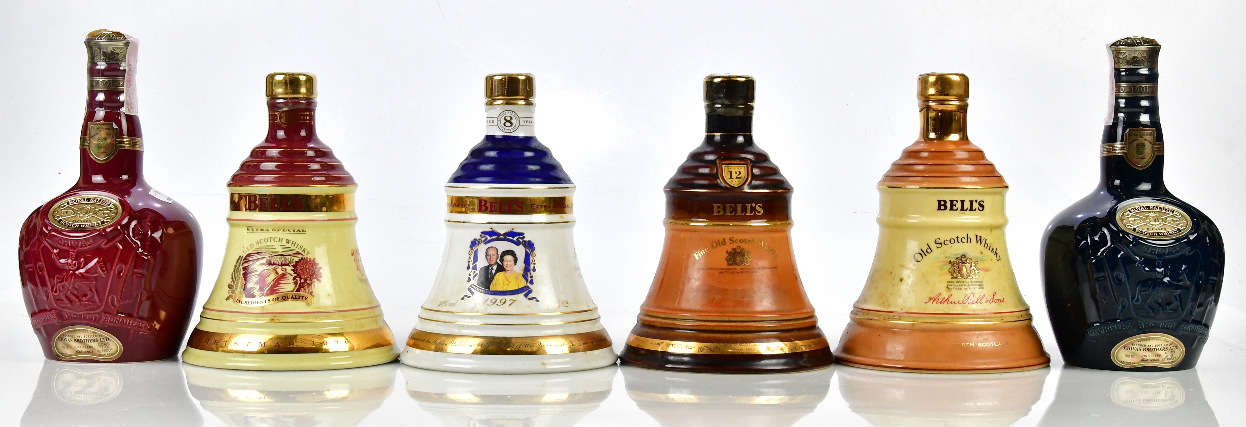 Lot 4064 - WHISKY; four Wade Ceramic Decanters to