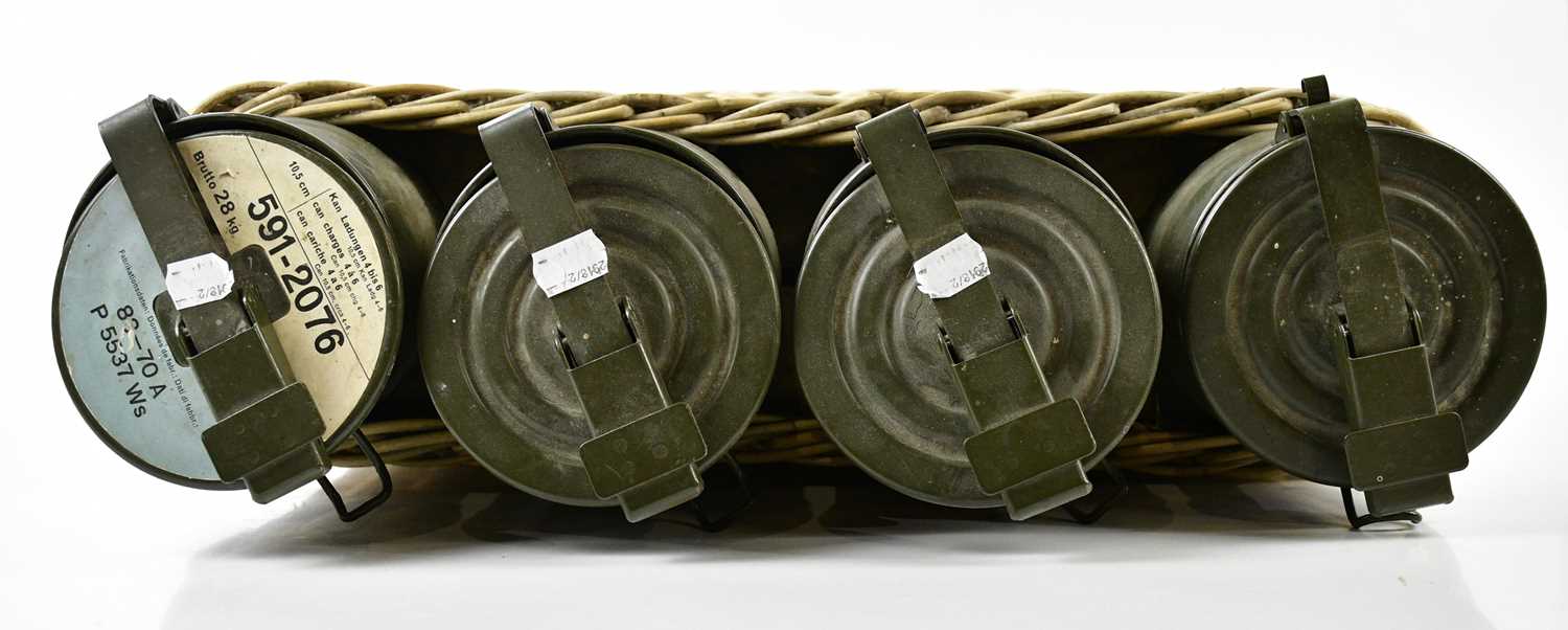 Lot 446 - A Swiss wicker ammunition carrier, height