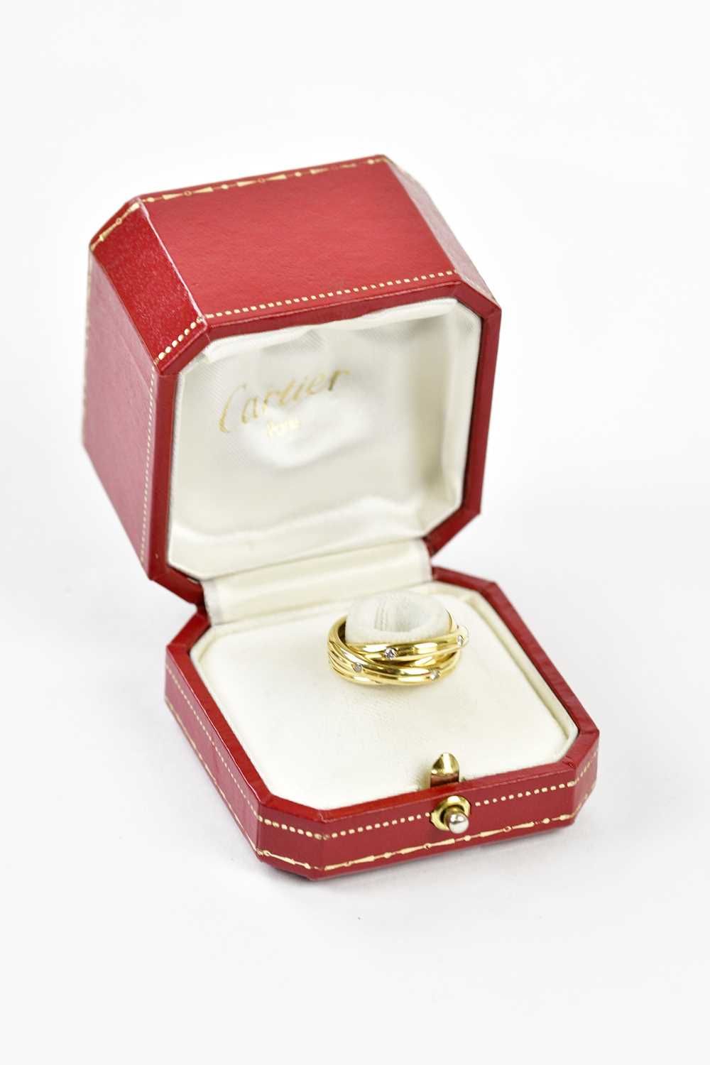 Lot 45 - CARTIER; an 18ct yellow gold diamond set
