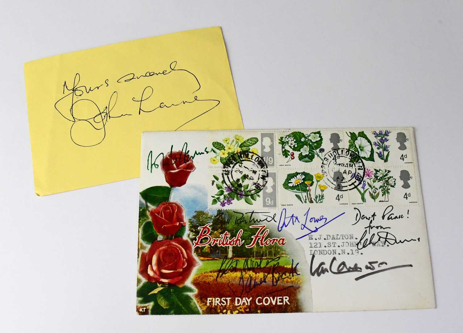 Lot 138 - DAD'S ARMY; a first day cover signed by