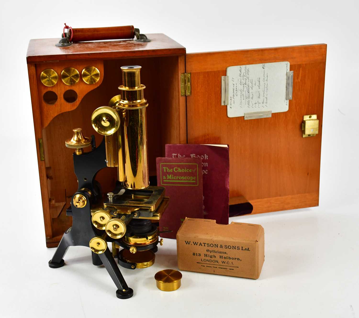 Lot 1046 - W. WATSON & SONS LONDON; a brass and