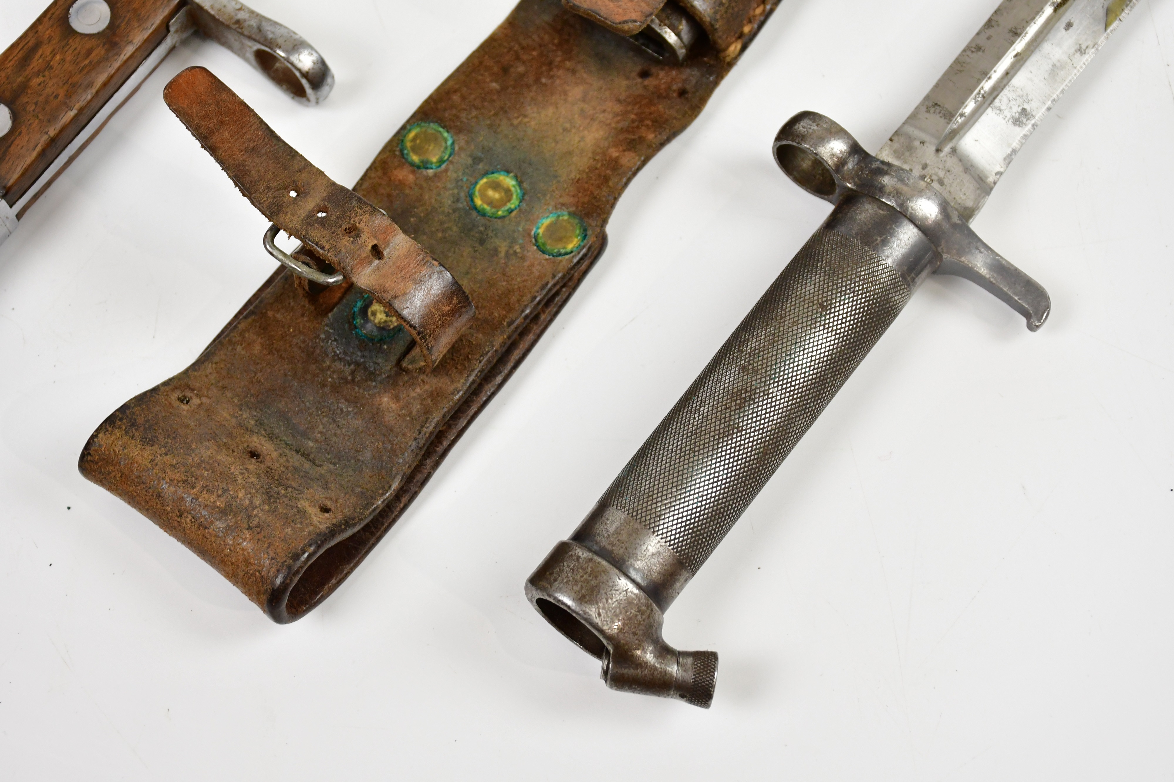 Lot 703 - Three Mauser bayonets, including a Swedish