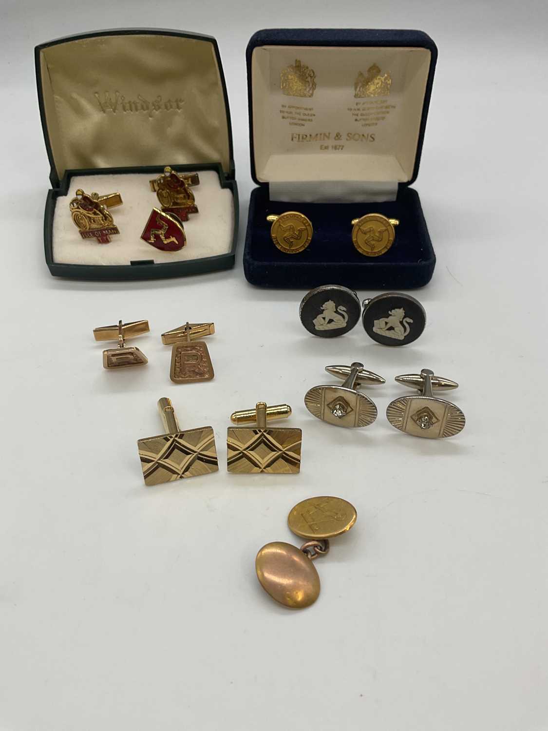 Lot 1192 - A group of cufflinks including a pair of