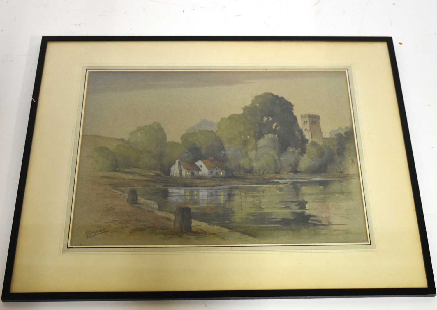 Lot 6242 - ARTHUR TAYLOR; watercolour, 'Evening, Stoke