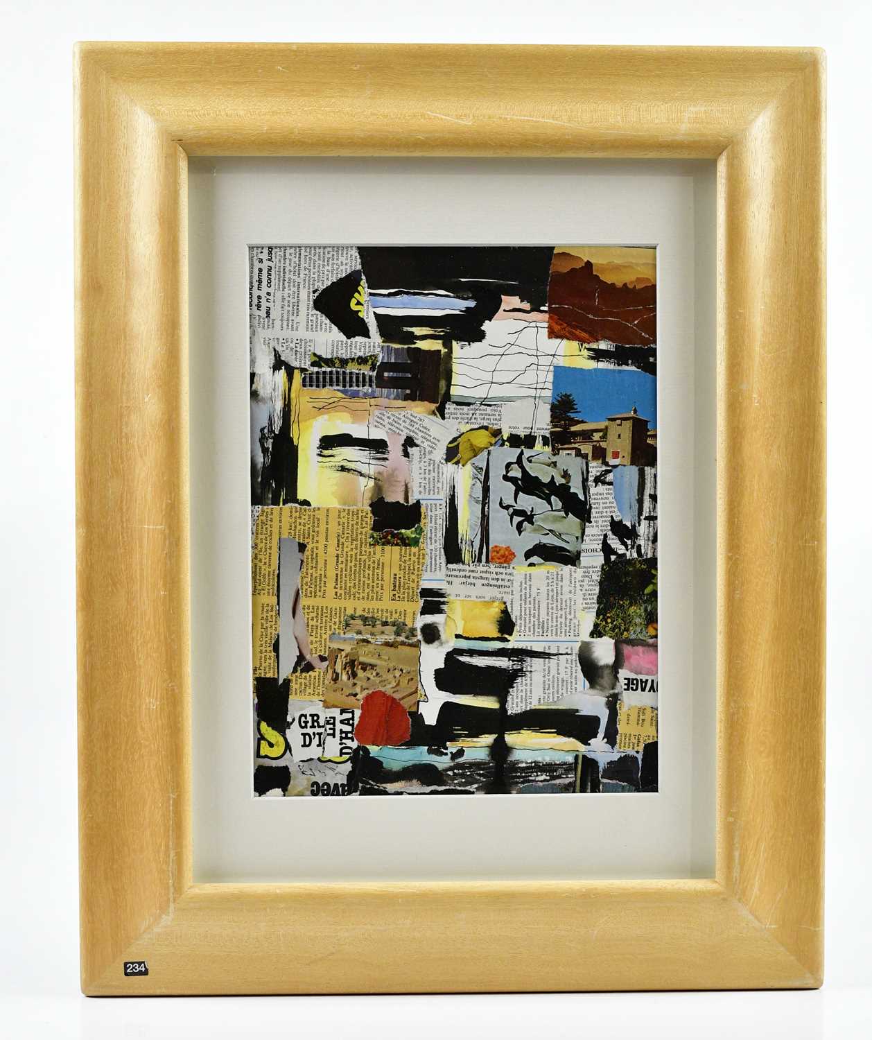 Lot 489 - HARRY OUSEY (1915-1985); collage, untitled,