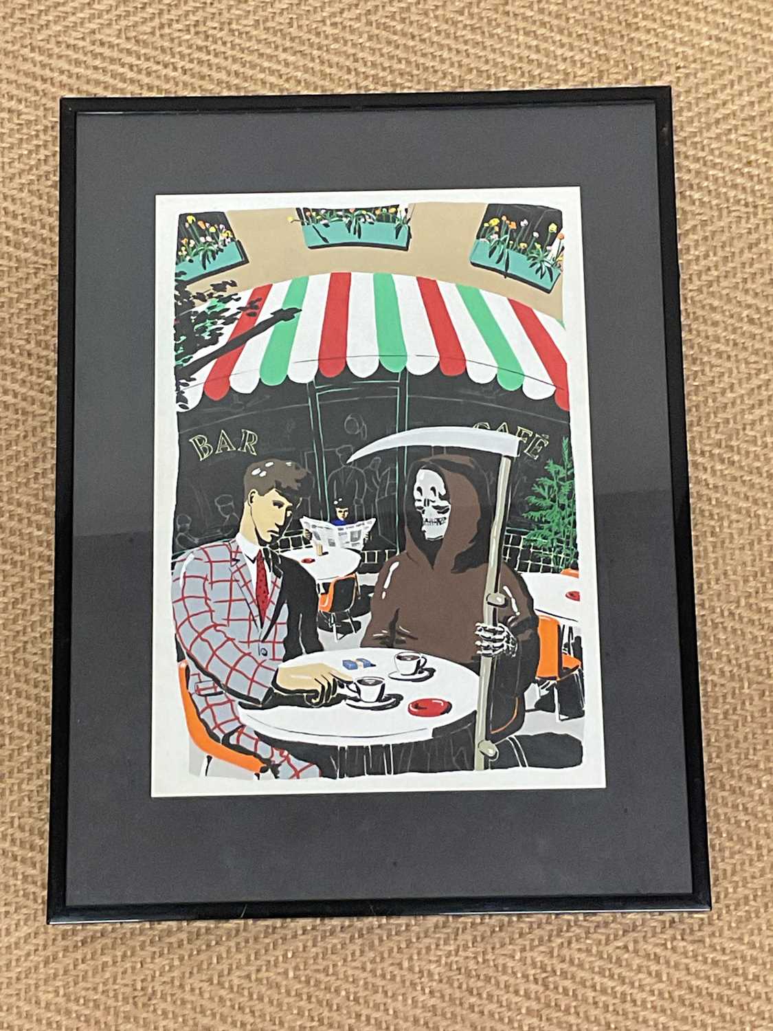 Lot 300 - UNATTRIBUTED; coloured lithograph, 'Death in