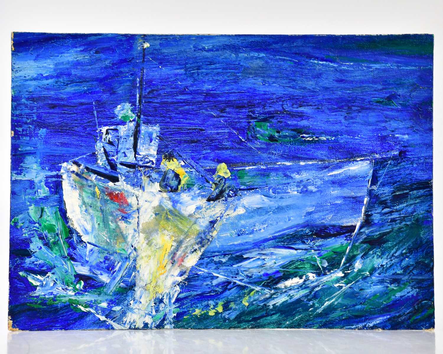 Lot 588 - HARRY OUSEY (1915-1985); oil on canvas laid
