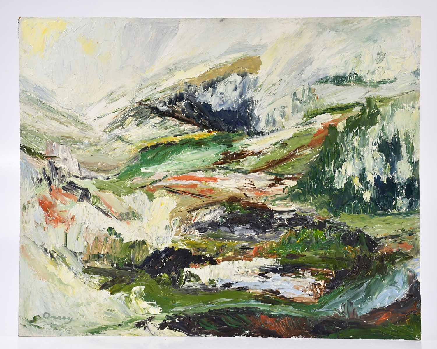Lot 591 - HARRY OUSEY (1915-1985); oil on board,