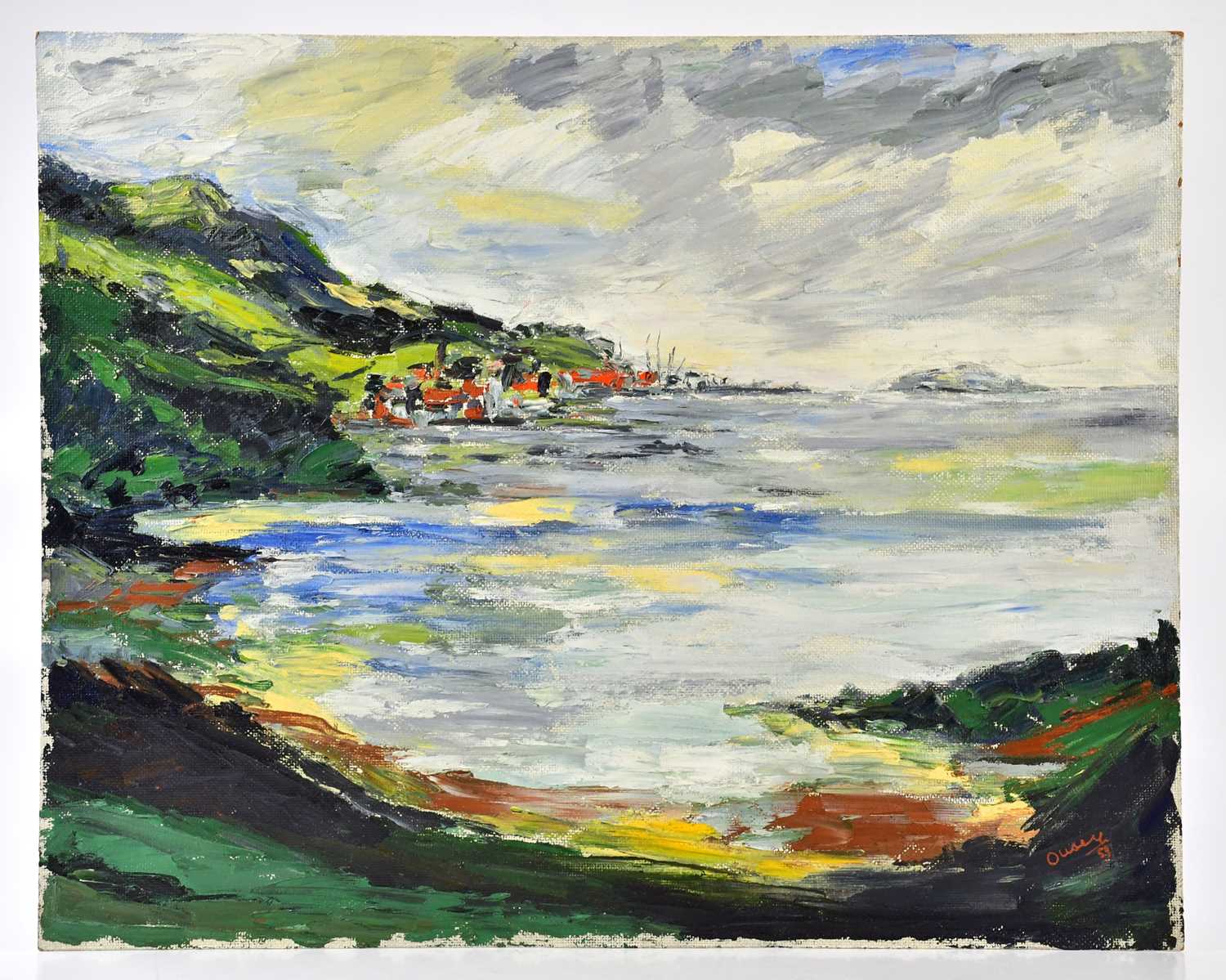 Lot 594 - HARRY OUSEY (1915-1985); oil on board,