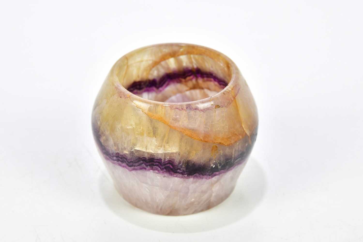 Lot 5004 - BLUE JOHN; a circular bowl of ovoid form,