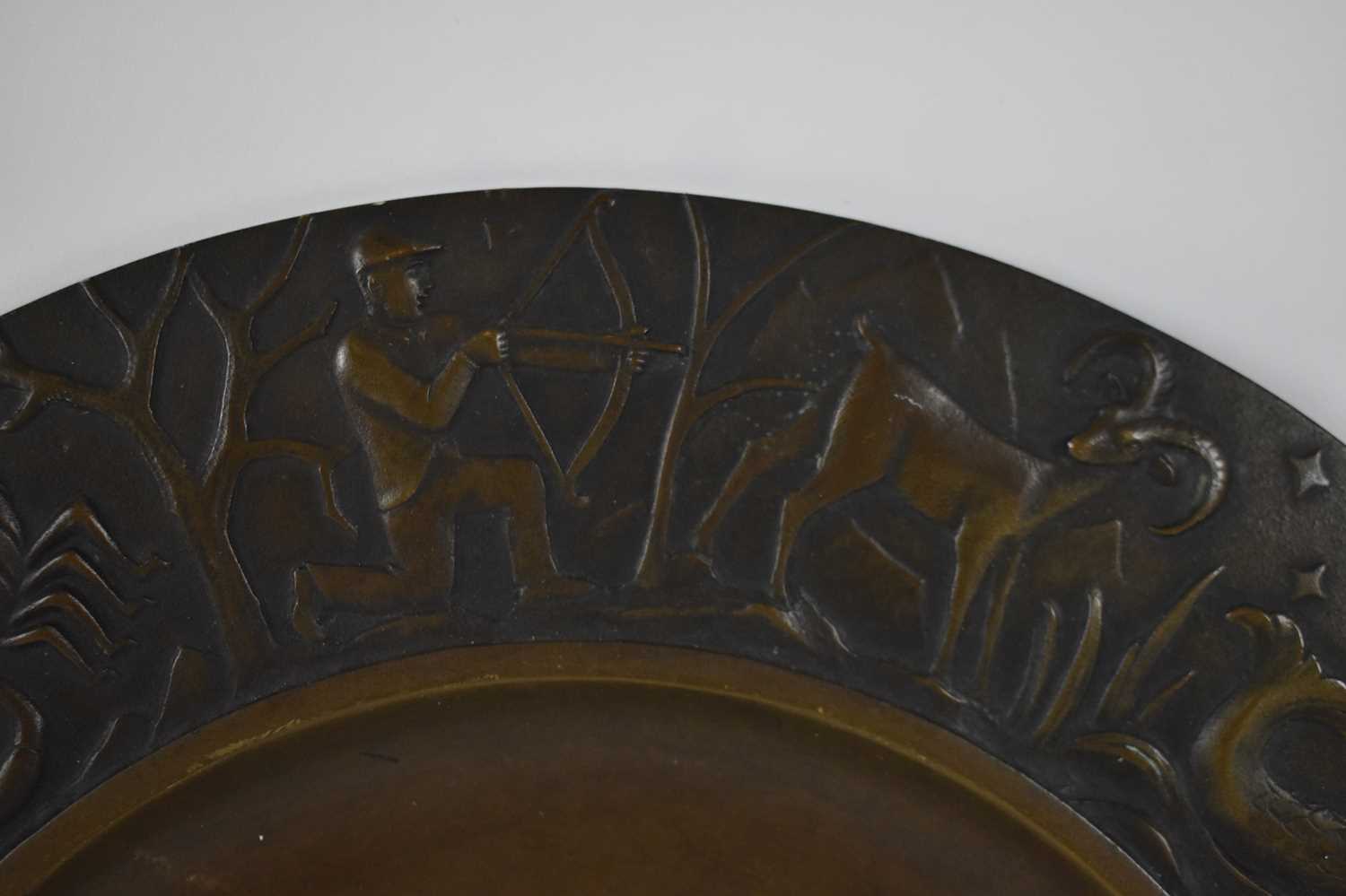 Lot 631 - ALBERT HOLL (1890-1970); a bronze plaque,