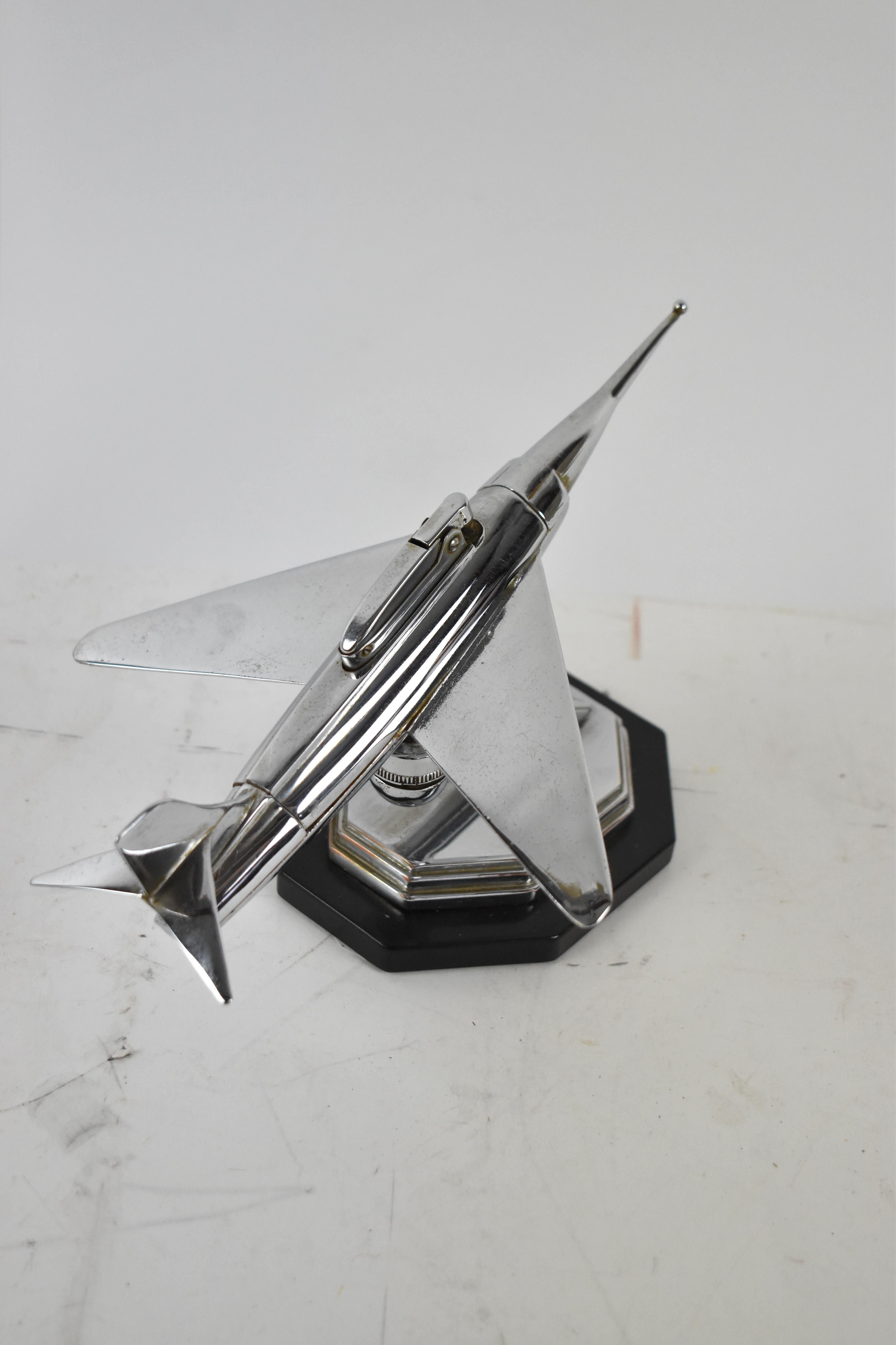 Lot 348 - An Art Deco style chrome fighter jet table