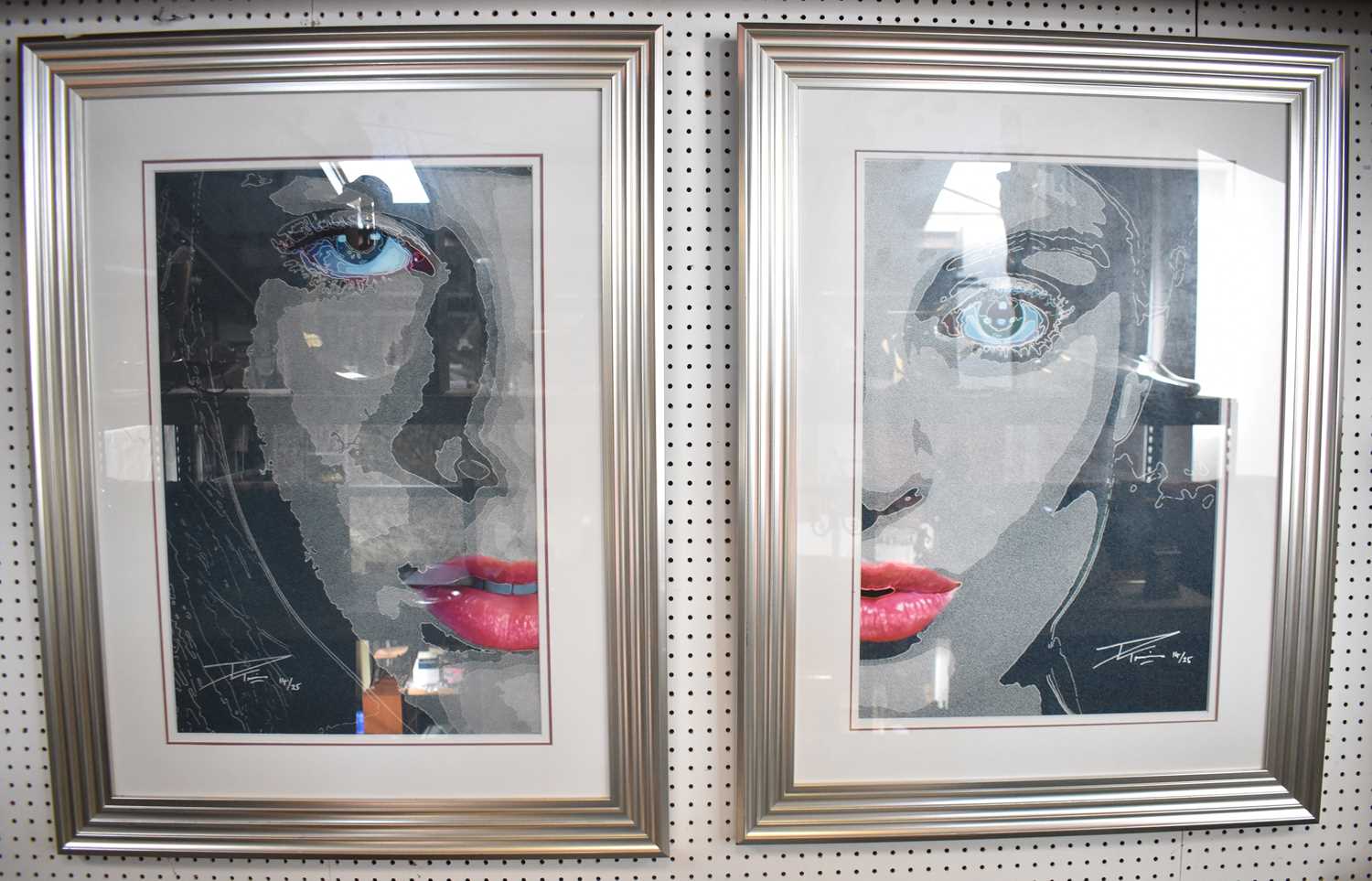 Lot 219 - DAVID LEE TRAVIS; a pair of prints of female