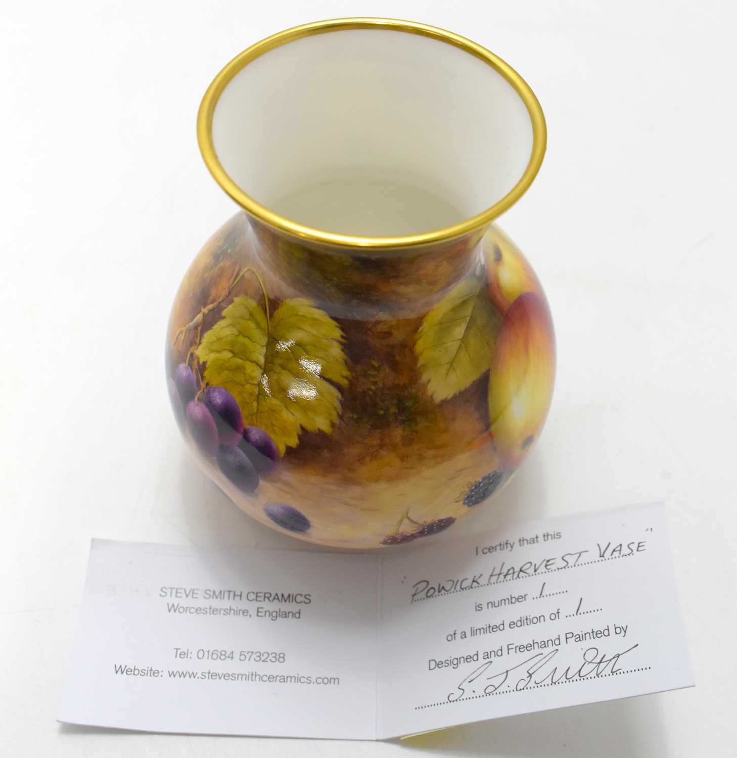 Lot 501 - STEVE SMITH CERAMICS; a free-hand painted