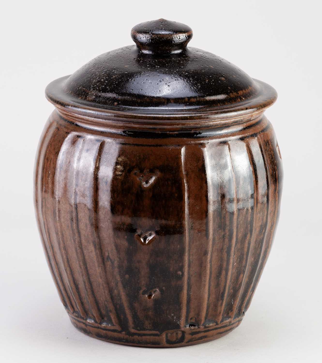 Lot 385 - MIKE DODD (born 1943); a fluted stoneware