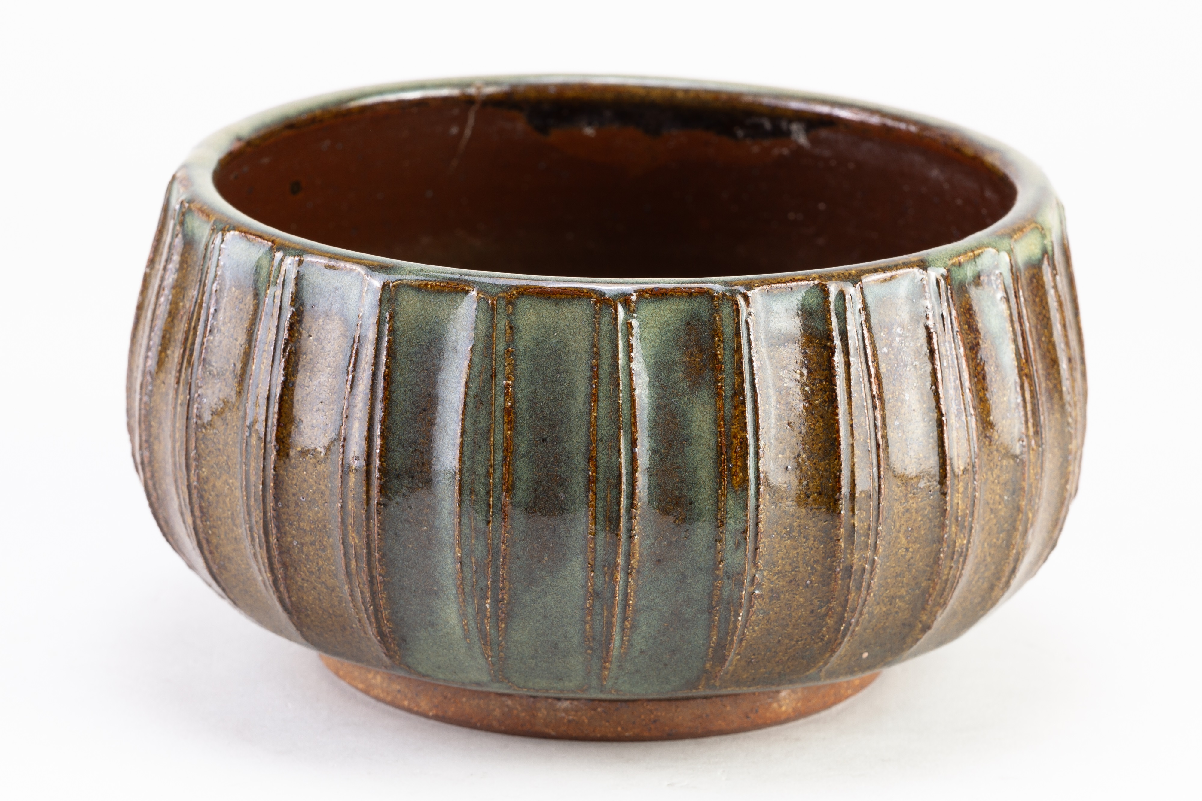 Lot 407 - PAUL BARRON (1917-1983); a fluted stoneware