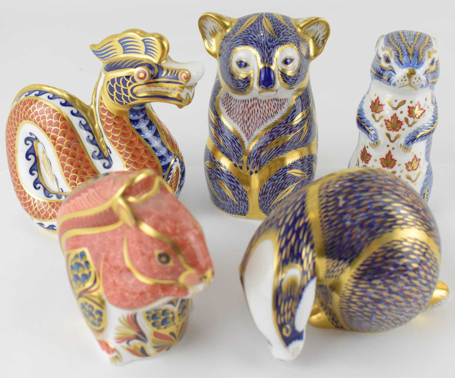 Lot 463 - ROYAL CROWN DERBY; five porcelain