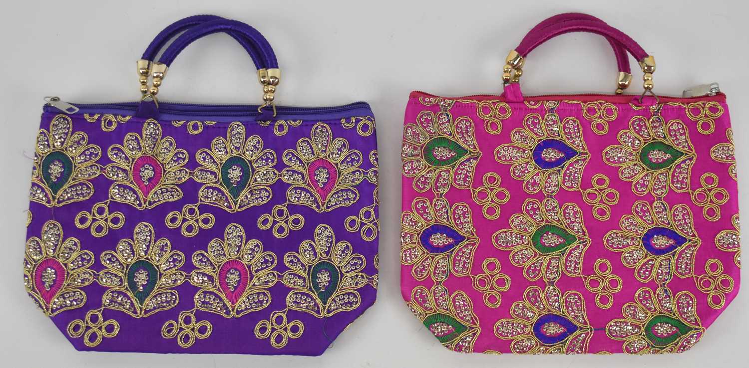 Lot 479 - Two modern Indian embroidered handbags.