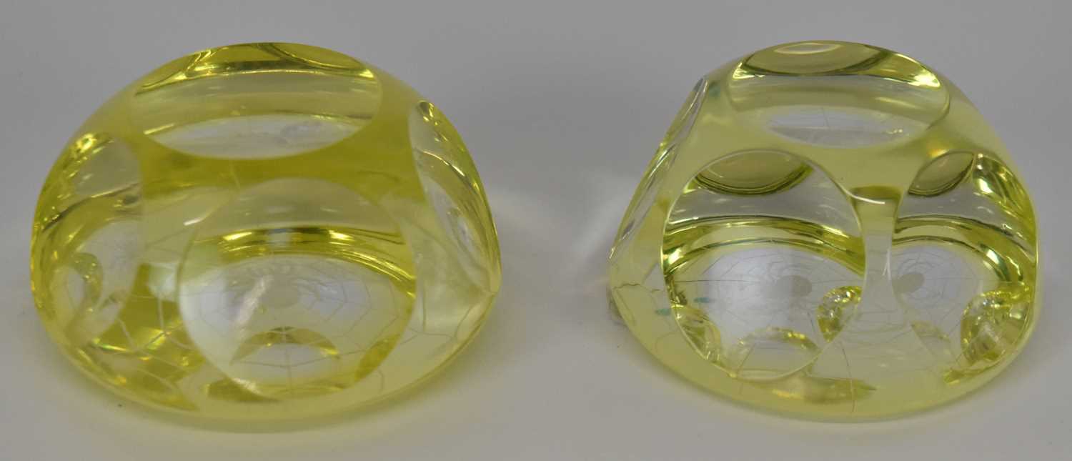 Lot 557 - WEBB CORBETT; two crystal faceted glass