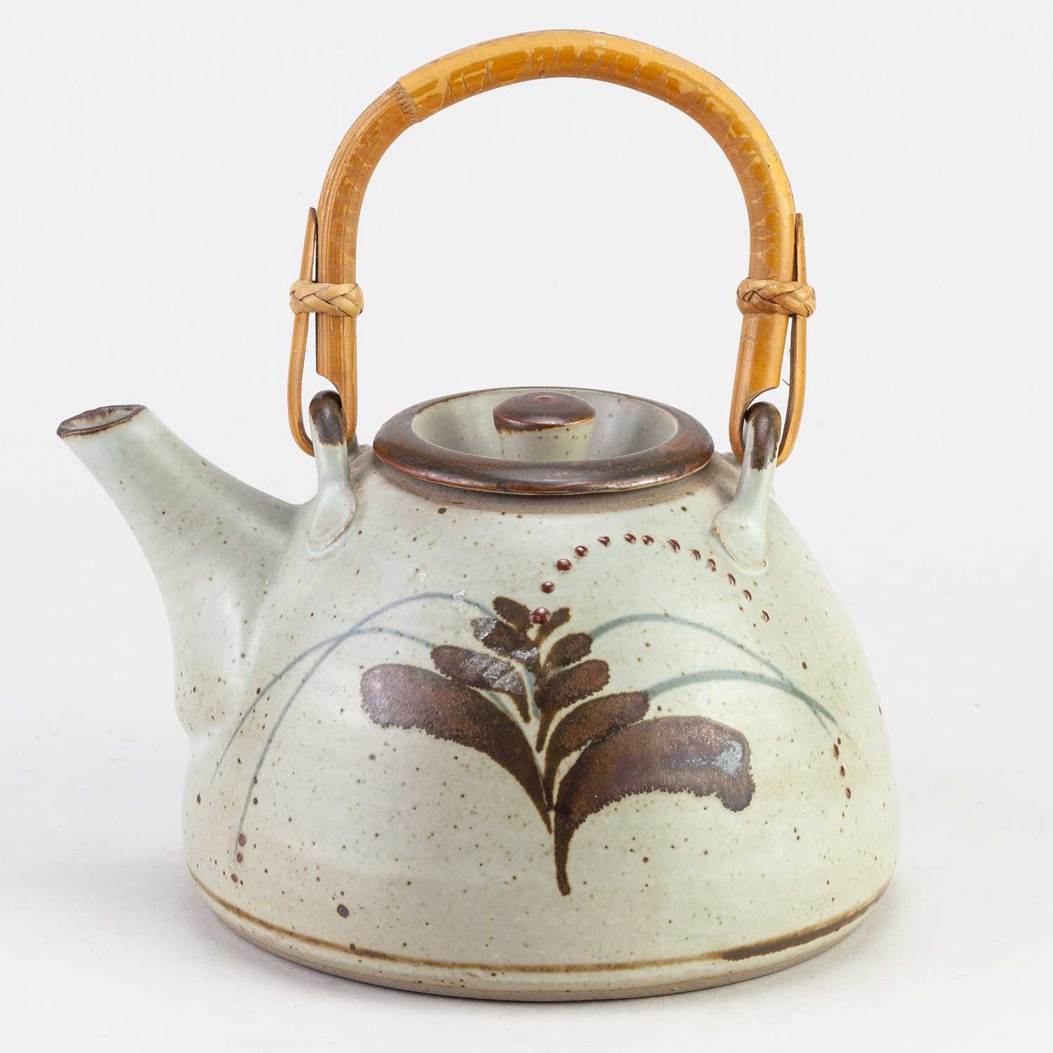 Lot 145 - Lowerdown Pottery; a stoneware teapot with