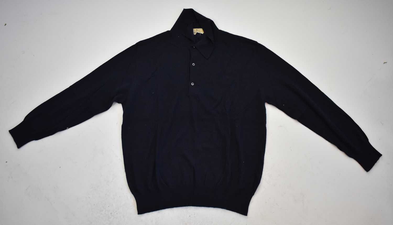 Lot 214 - MARIANO RUBINACCI; a navy blue 100% cashmere