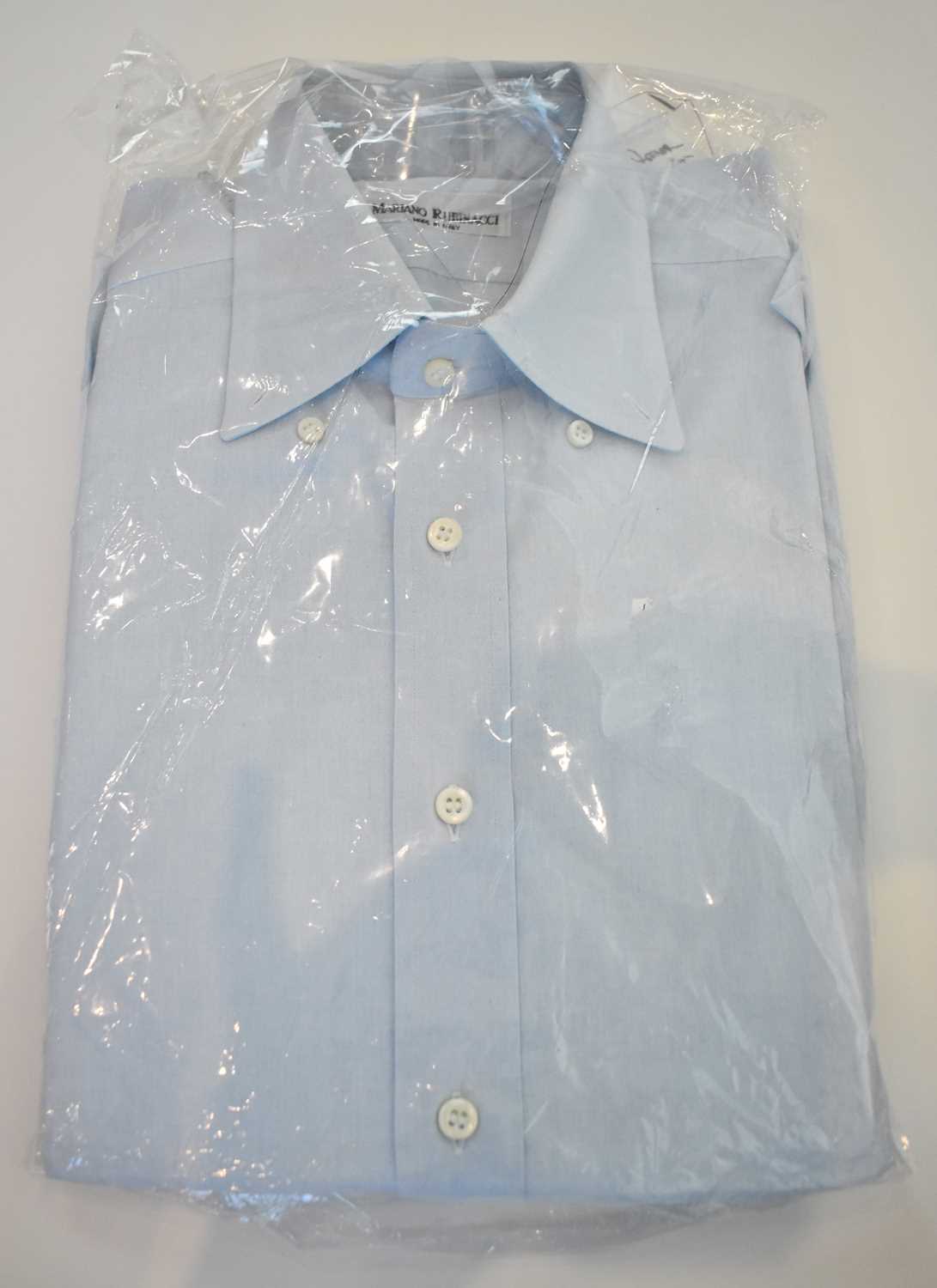 Lot 280 - MARIANO RUBINACCI; a blue cotton long sleeve