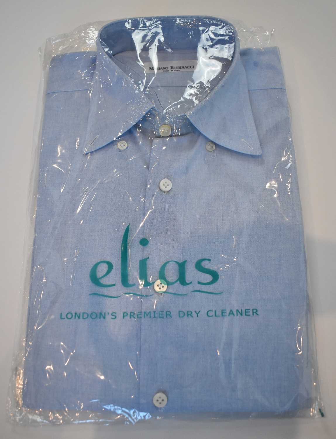 Lot 281 - MARIANO RUBINACCI; a blue cotton long sleeve