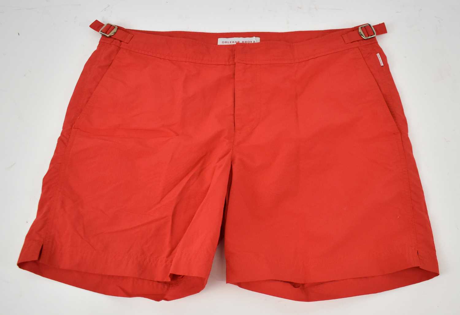 Lot 413 - ORLEBAR BROWN; a pair of red swimming shorts,