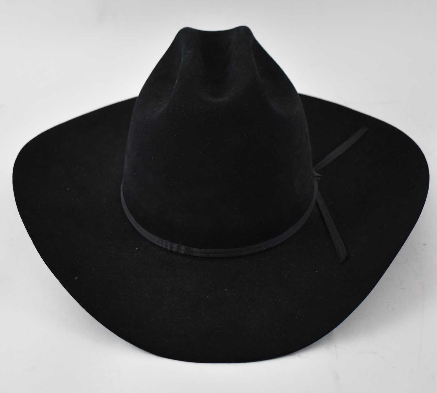 Lot 515 - JOHN B STETSON COMPANY; a black suede