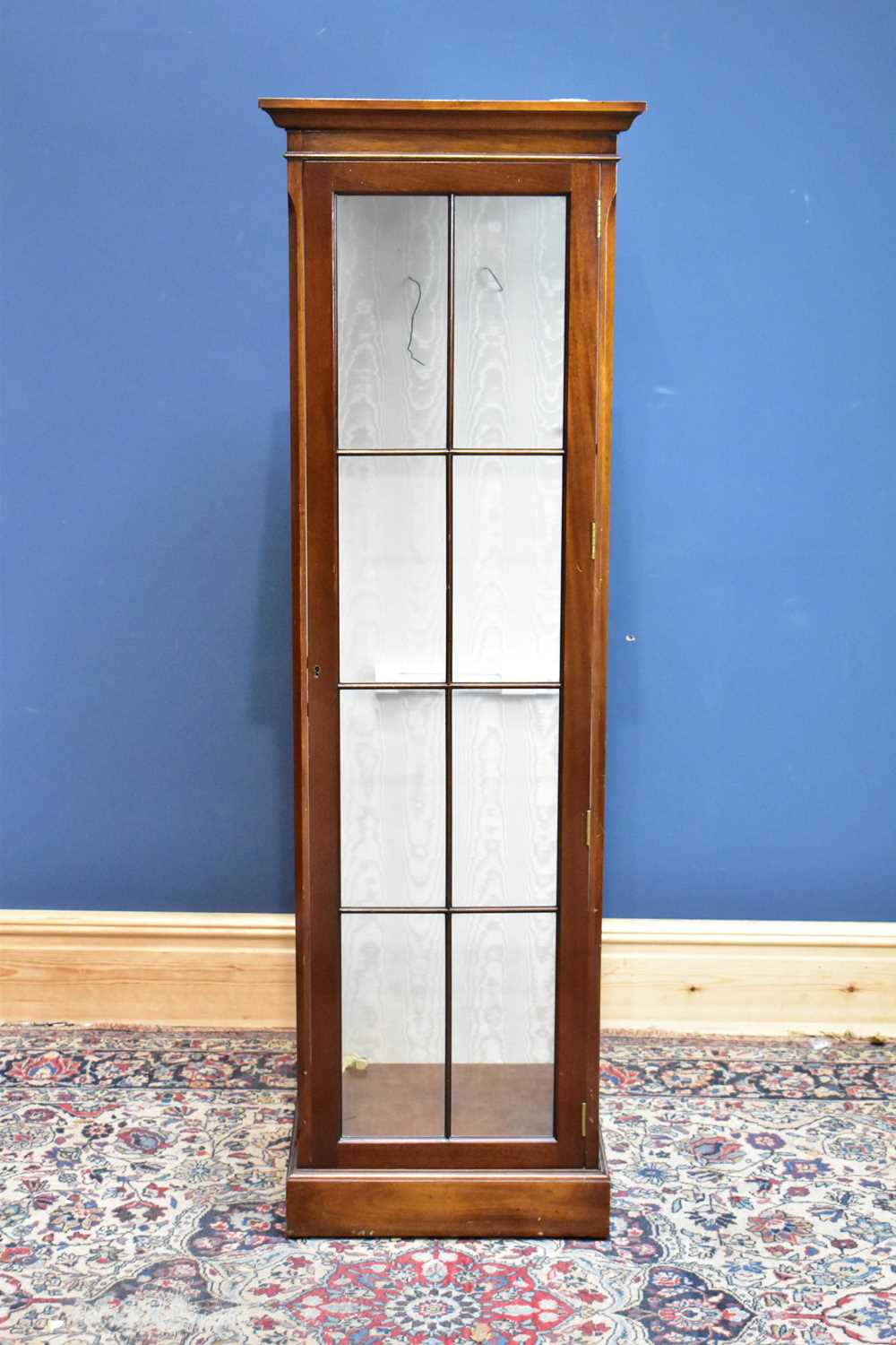 Lot 135 - A reproduction mahogany display cabinet,