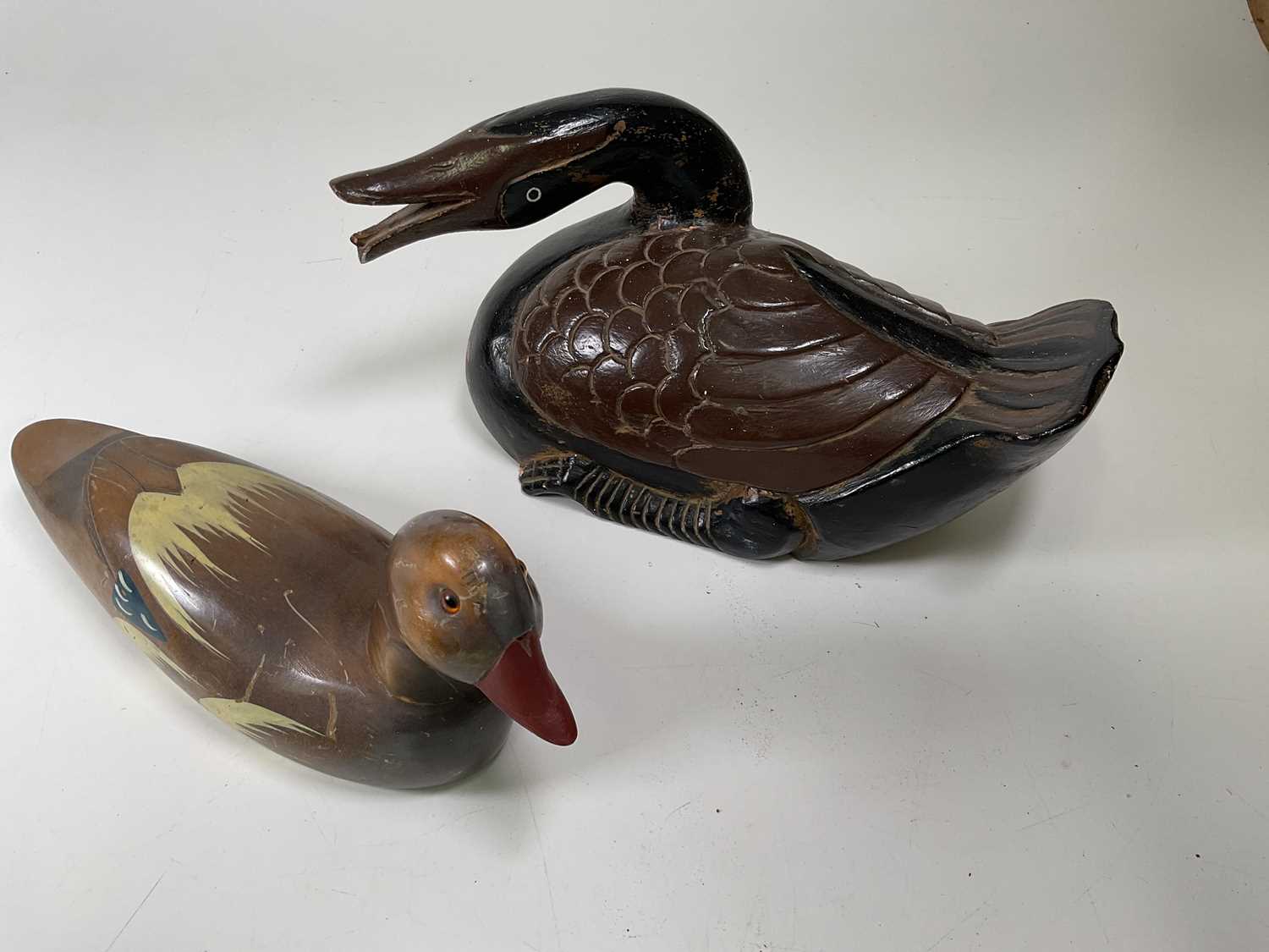 Lot 45 - Two 20th century decoy ducks with painted