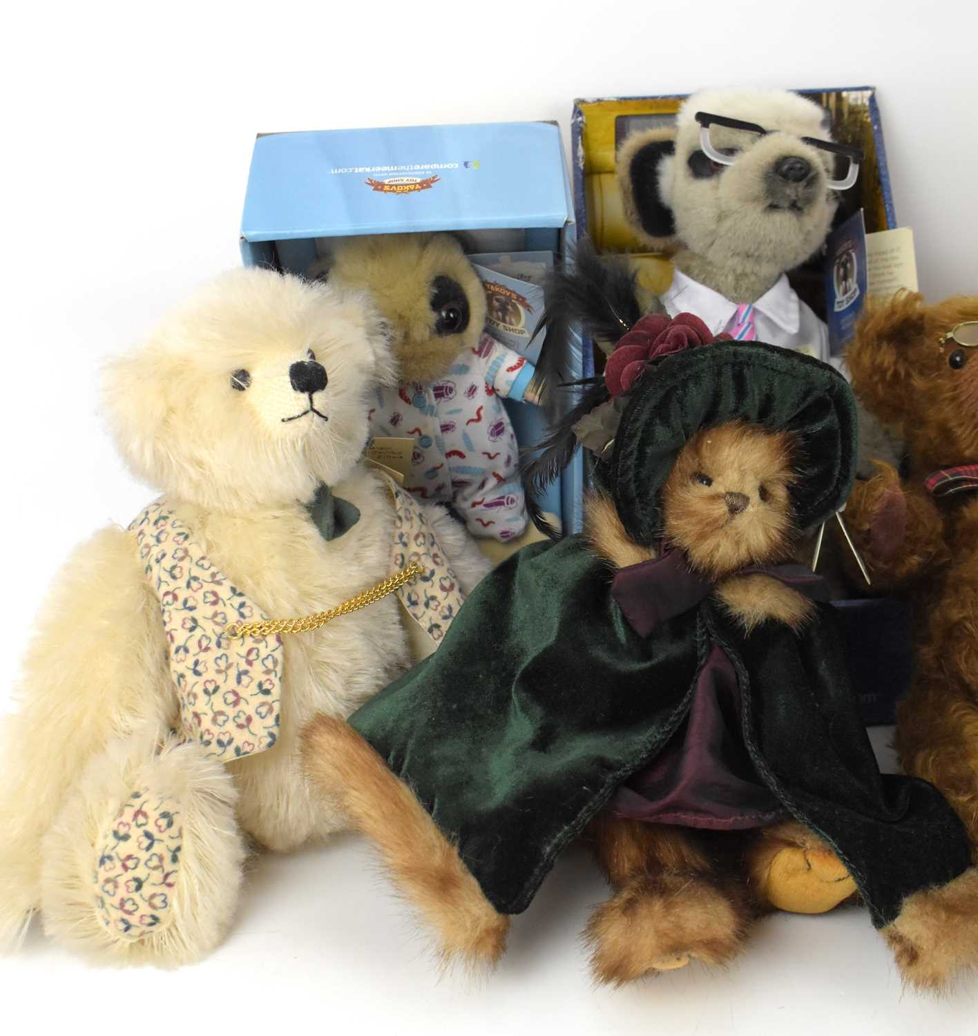 Lot 236 - Seven collectible teddy bears and soft toys,