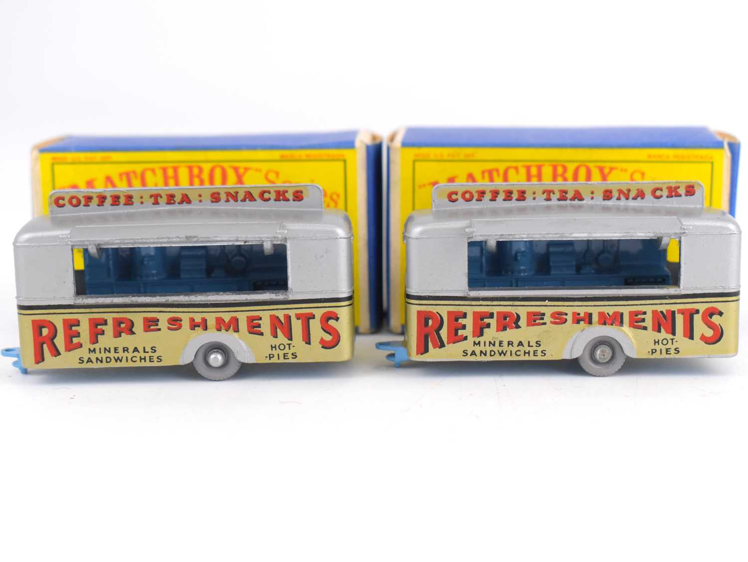Lot 228 - MATCHBOX; two No.74 Mobile Canteens from the