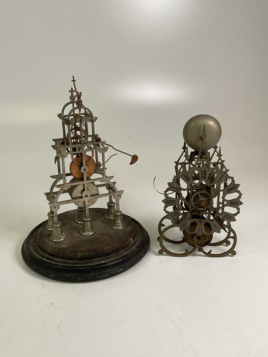 Lot 608 - Two skeleton clocks in A/f condiiton. Height