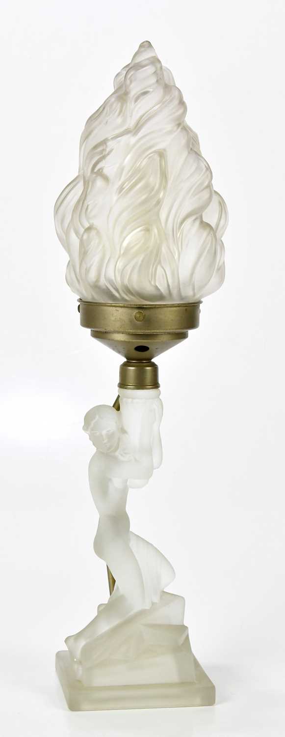 Lot 256 - WALTHER & SOHNE; an Art Deco frosted glass