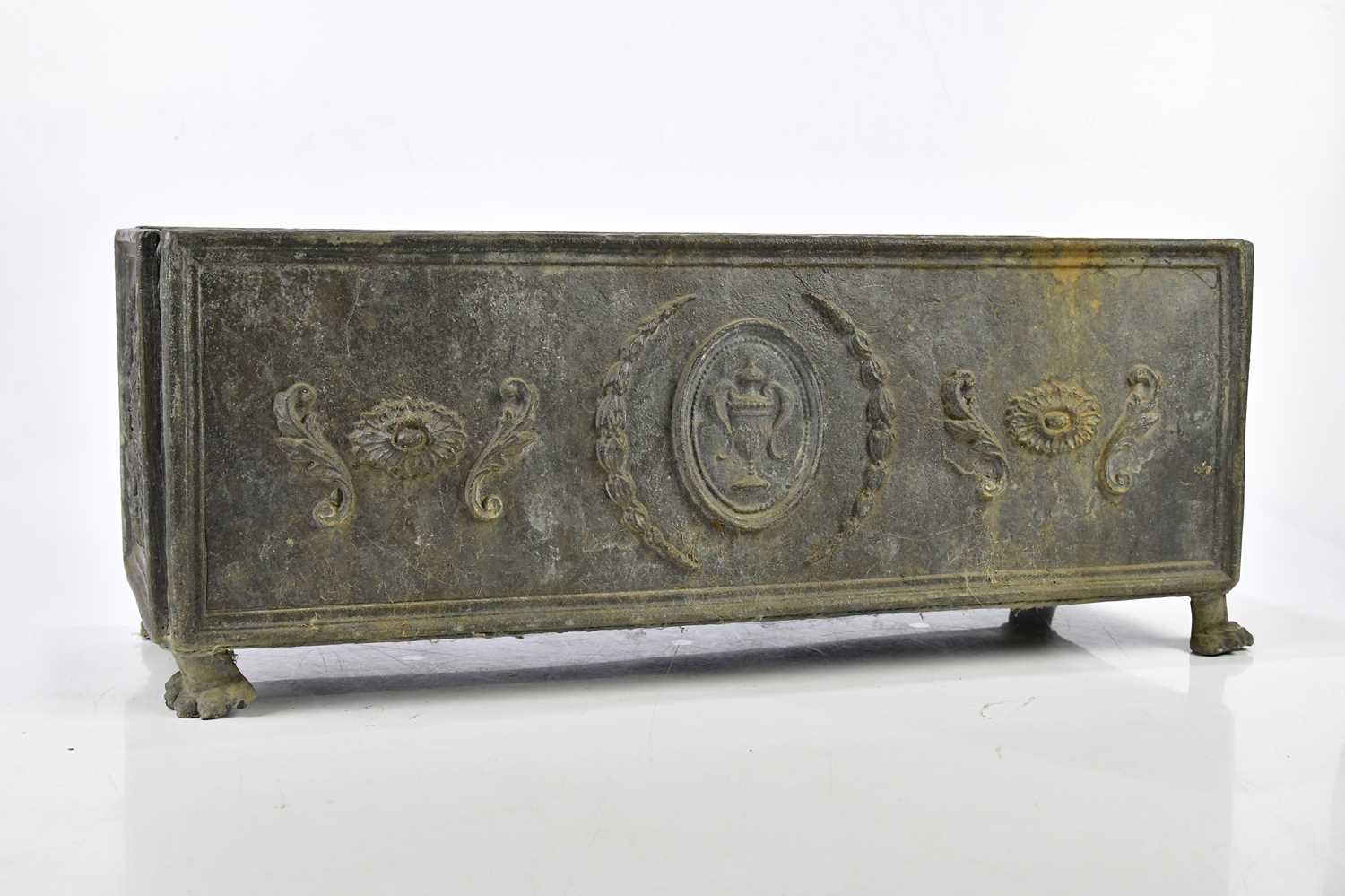 Lot 2267 - A Regency lead planter of rectangular form,