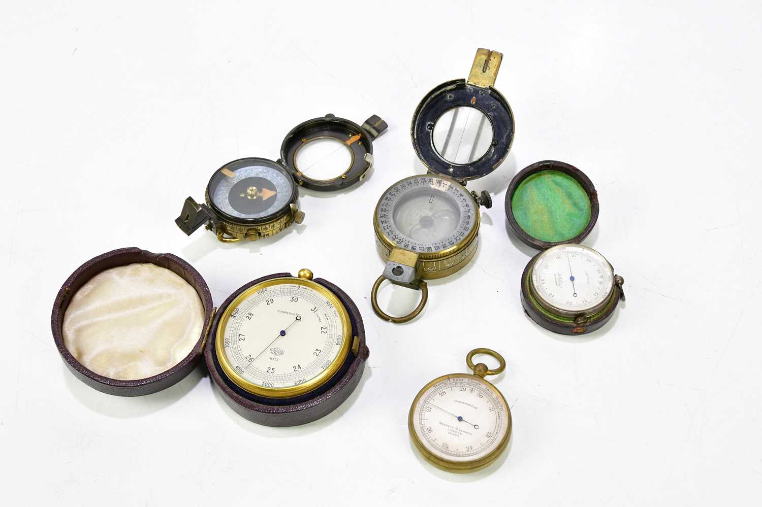 Lot 1571 - CASELLA, LONDON; a brass cased pocket