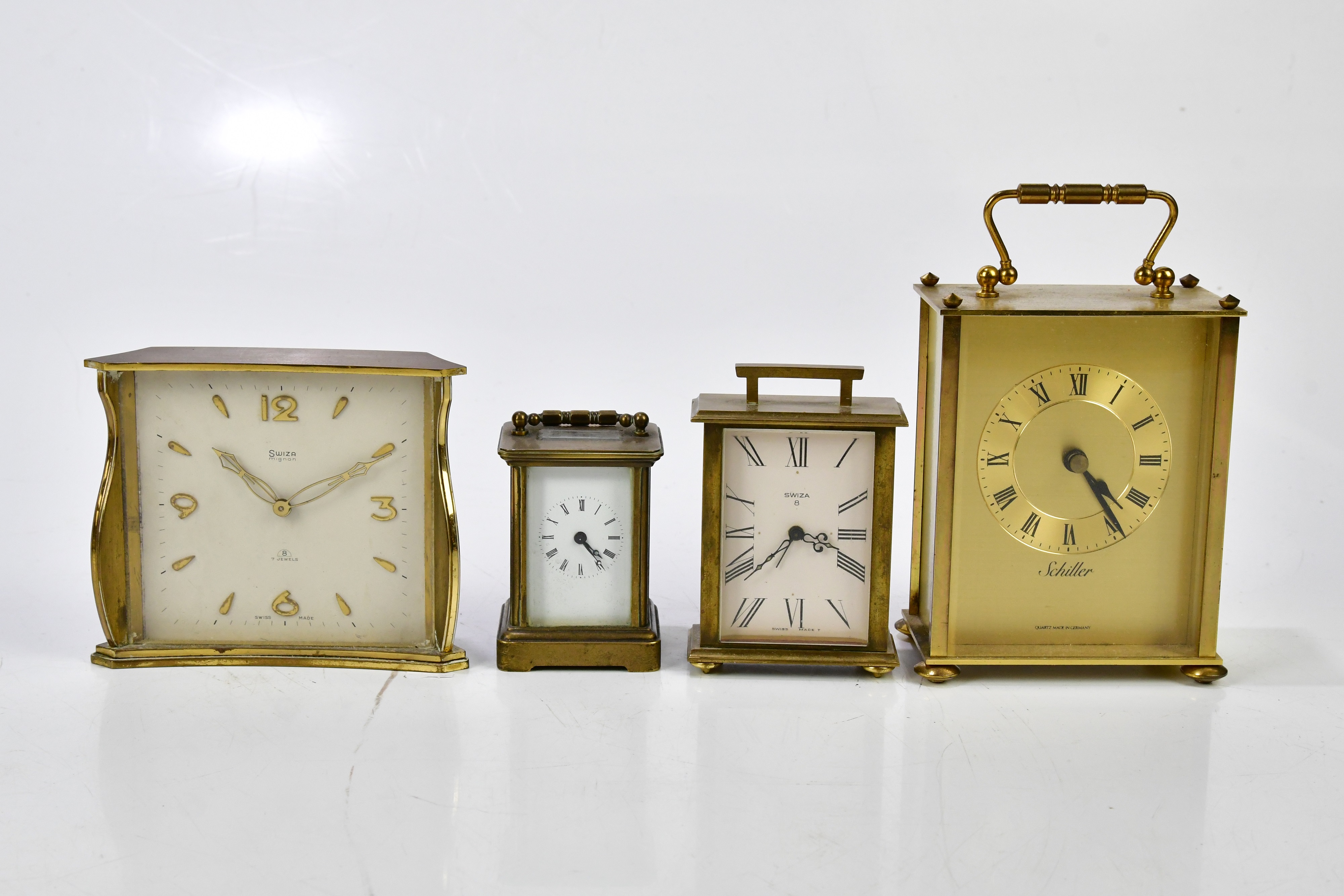 Lot 2322 - A group of eight modern carriage clocks,