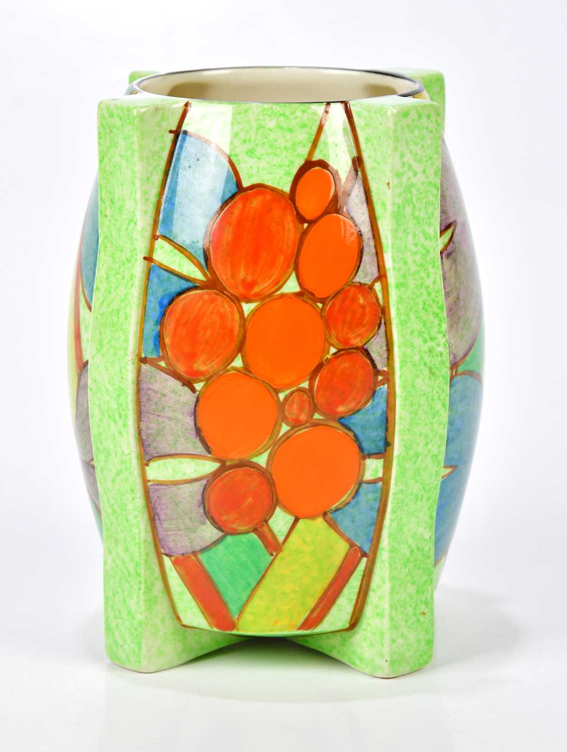 Lot 161 - CLARICE CLIFF; a Bizarre vase decorated in