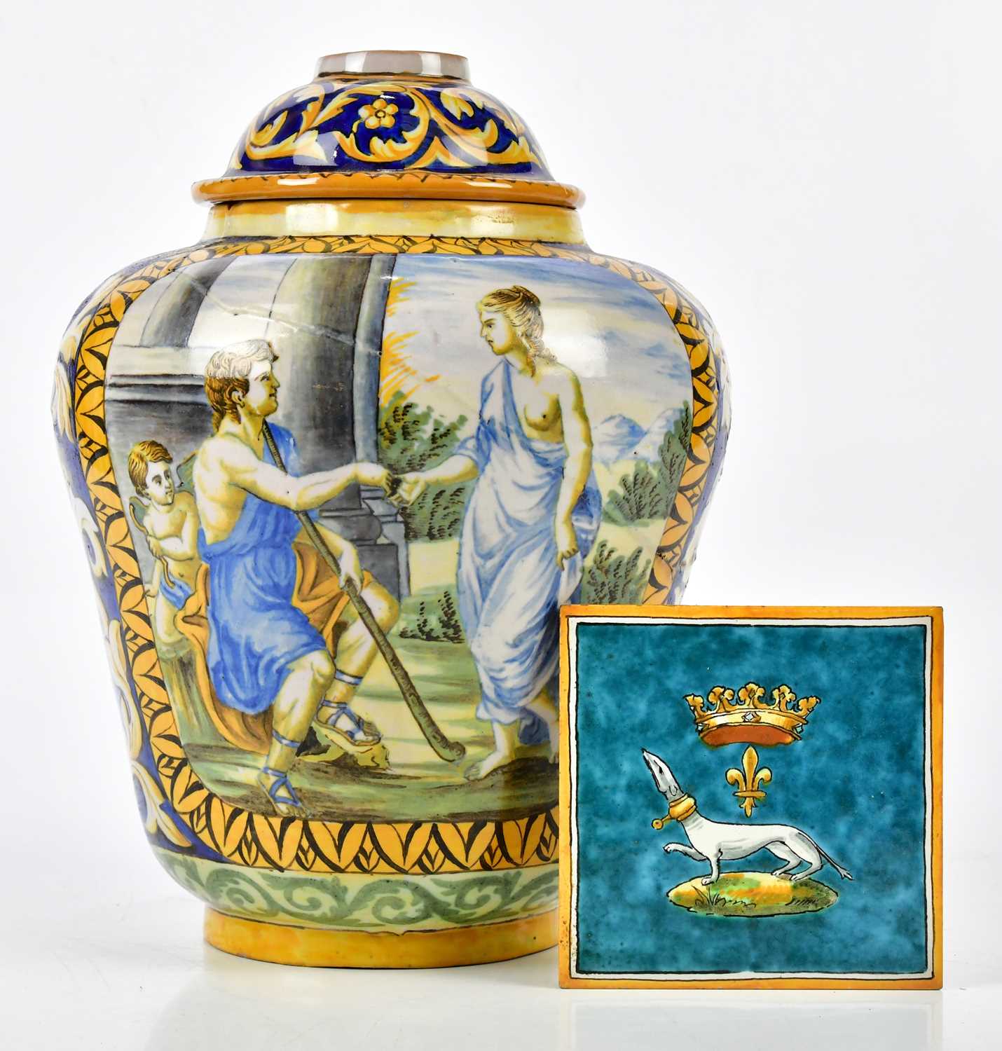 Lot 2158 - An 18th century Italian faience ware vase