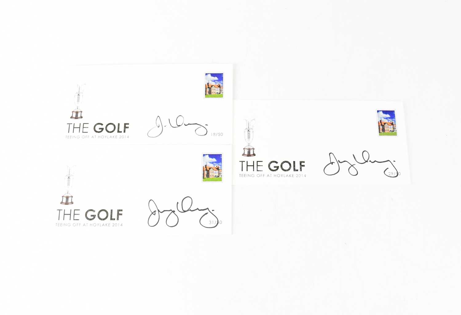 Lot 564 - RORY MCILROY; three first day covers, from