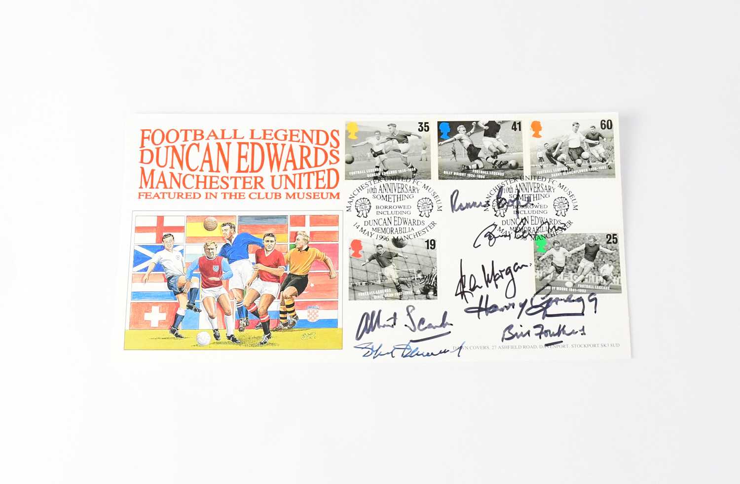 Lot 581 - MANCHESTER UNITED; a first day cover signed