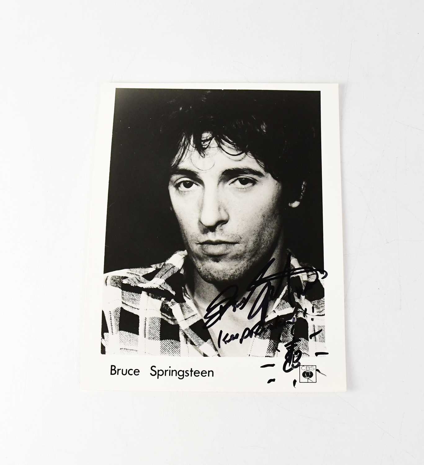 Lot 622 - BRUCE SPRINGSTEEN; a black and white CBS